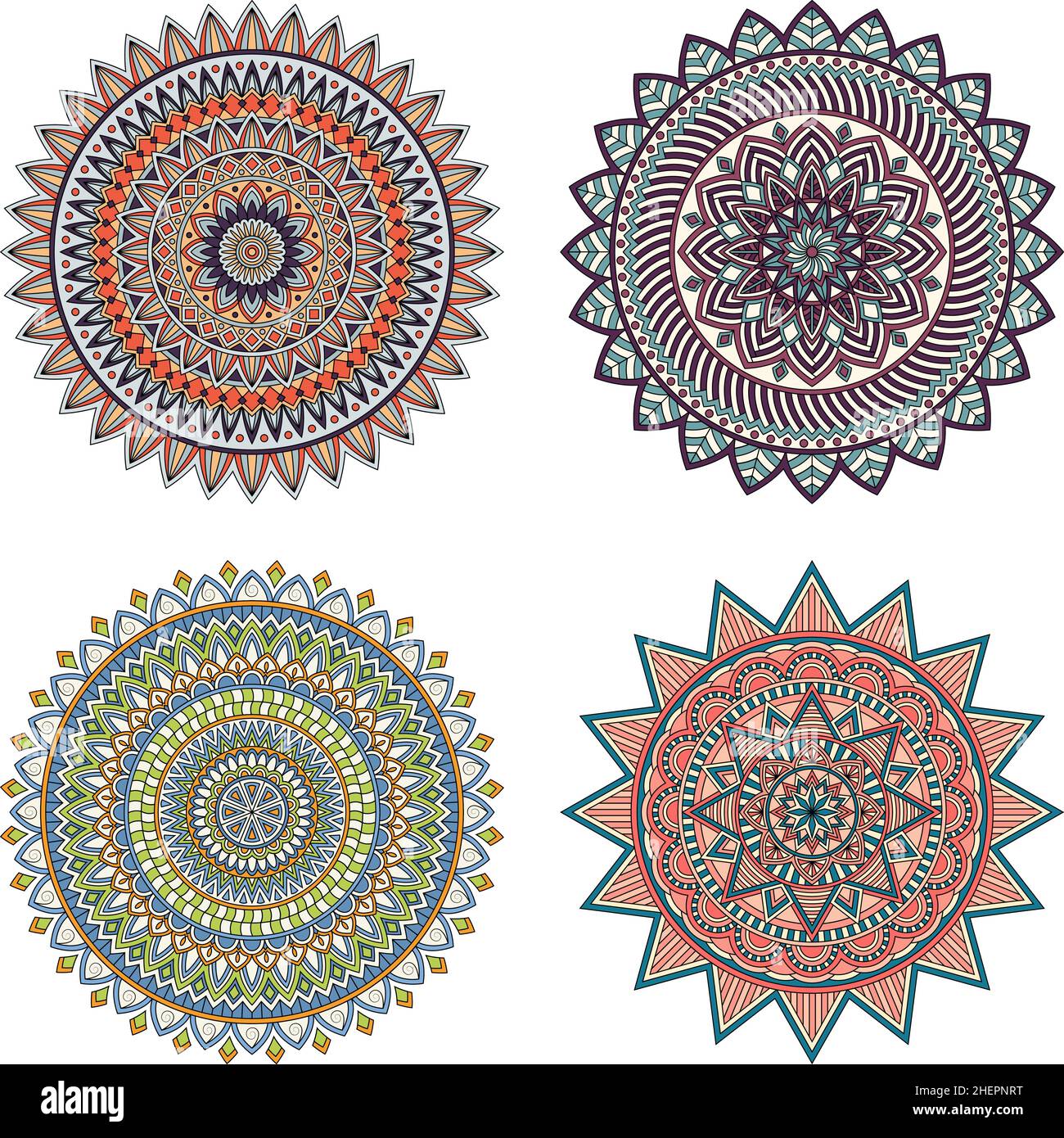 Vector mandalas collection hi-res stock photography and images - Alamy