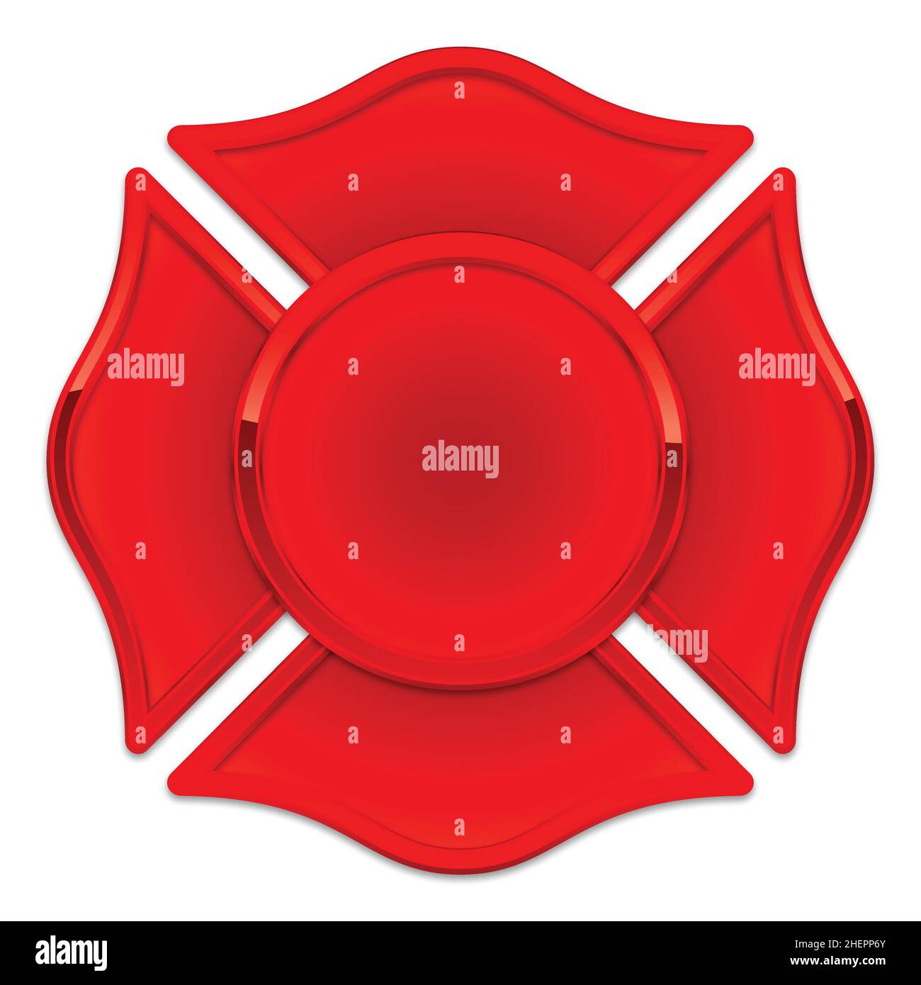 blank fire department logo base red with red chrome gloss trim vector ...
