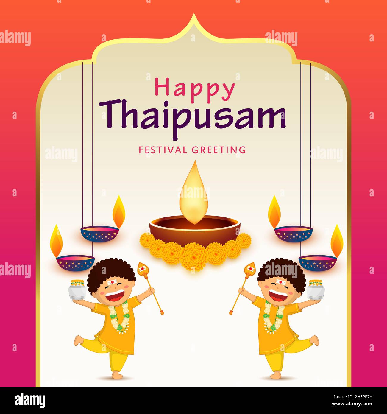 Happy Thaipusam card New Design 2022 Stock Photo - Alamy
