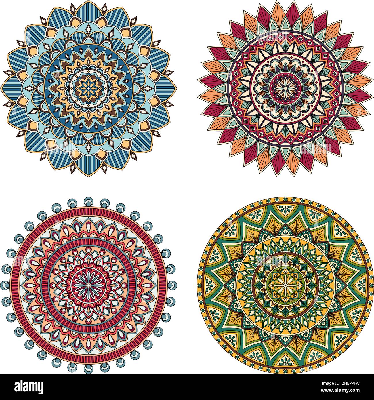 Vector mandalas collection hi-res stock photography and images - Alamy