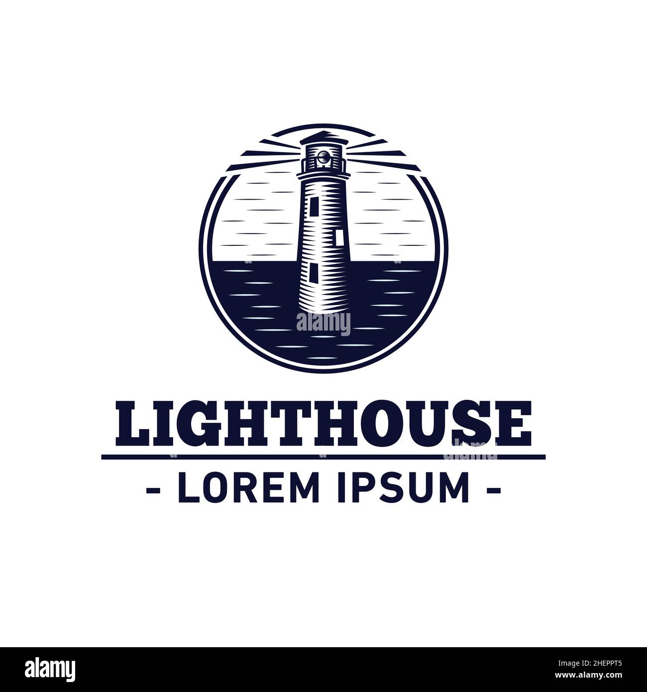 Lighthouse logo design. Vector and illustration Stock Vector Image ...