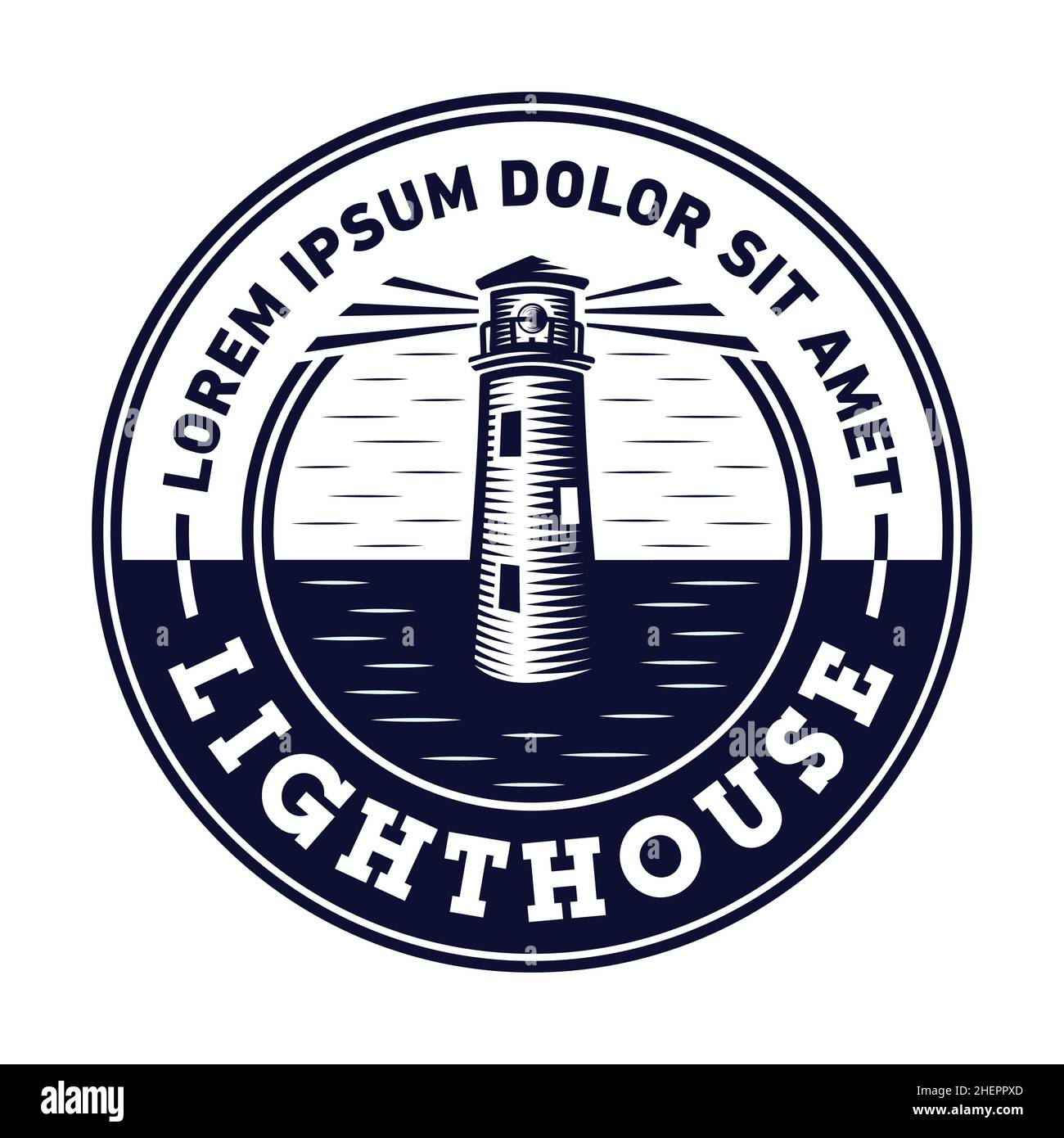 Lighthouse logo design. Vector and illustration Stock Vector Image ...