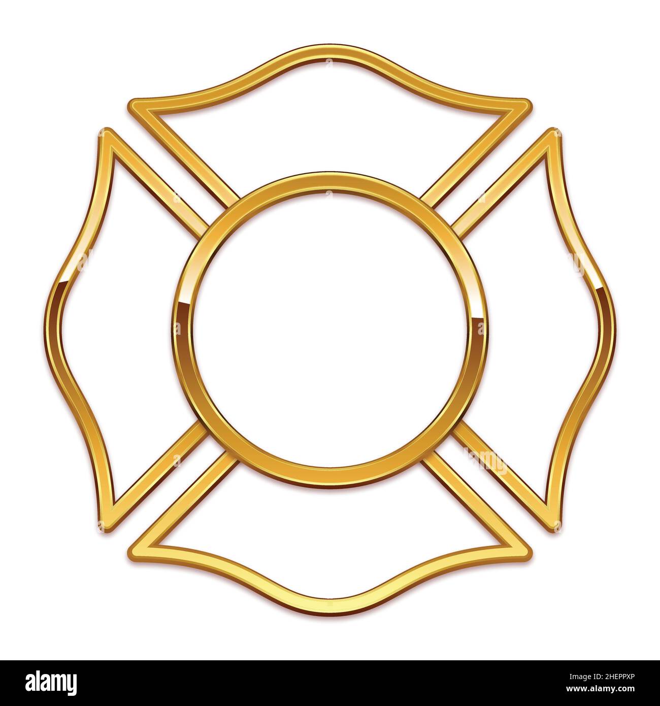 Firefighter Maltese Cross Outline