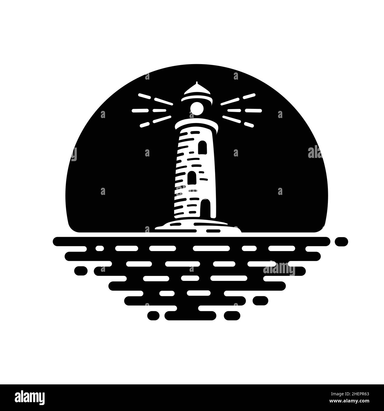 Lighthouse logo design. Vector and illustration Stock Vector Image ...