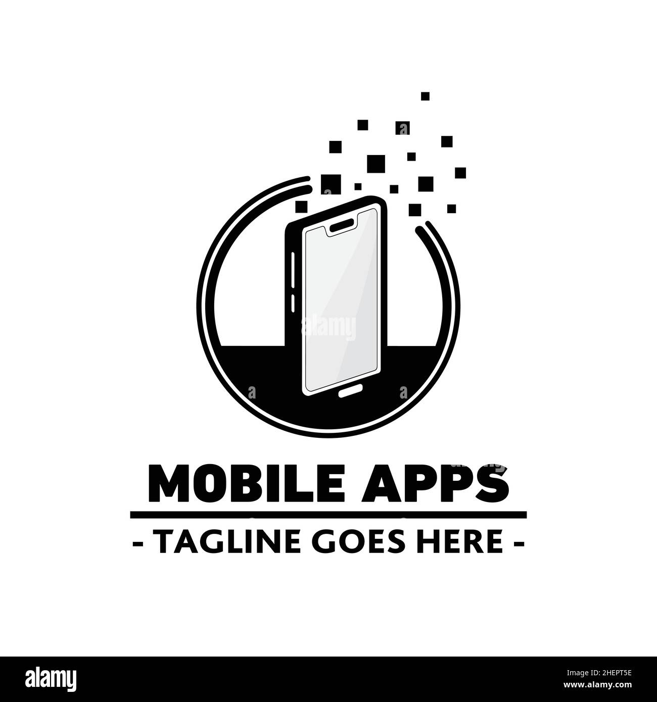 Mobile apps logo. Vector and illustration Stock Vector Image & Art - Alamy