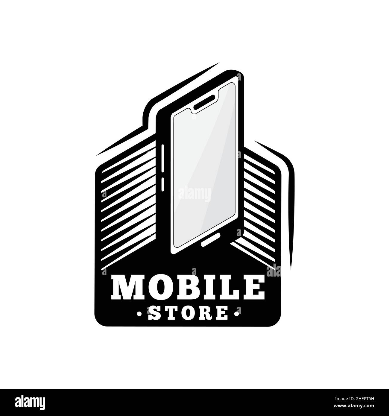 Mobile store logo. Vector and illustration Stock Vector Image & Art - Alamy