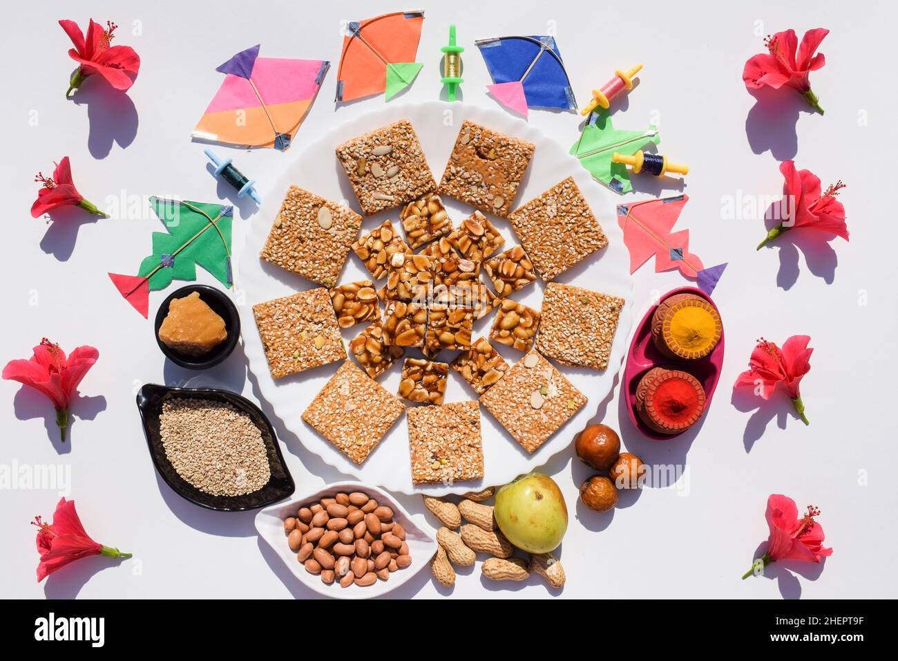 Makar sankranti special Peanut chikki and Til chiki bars made of ...