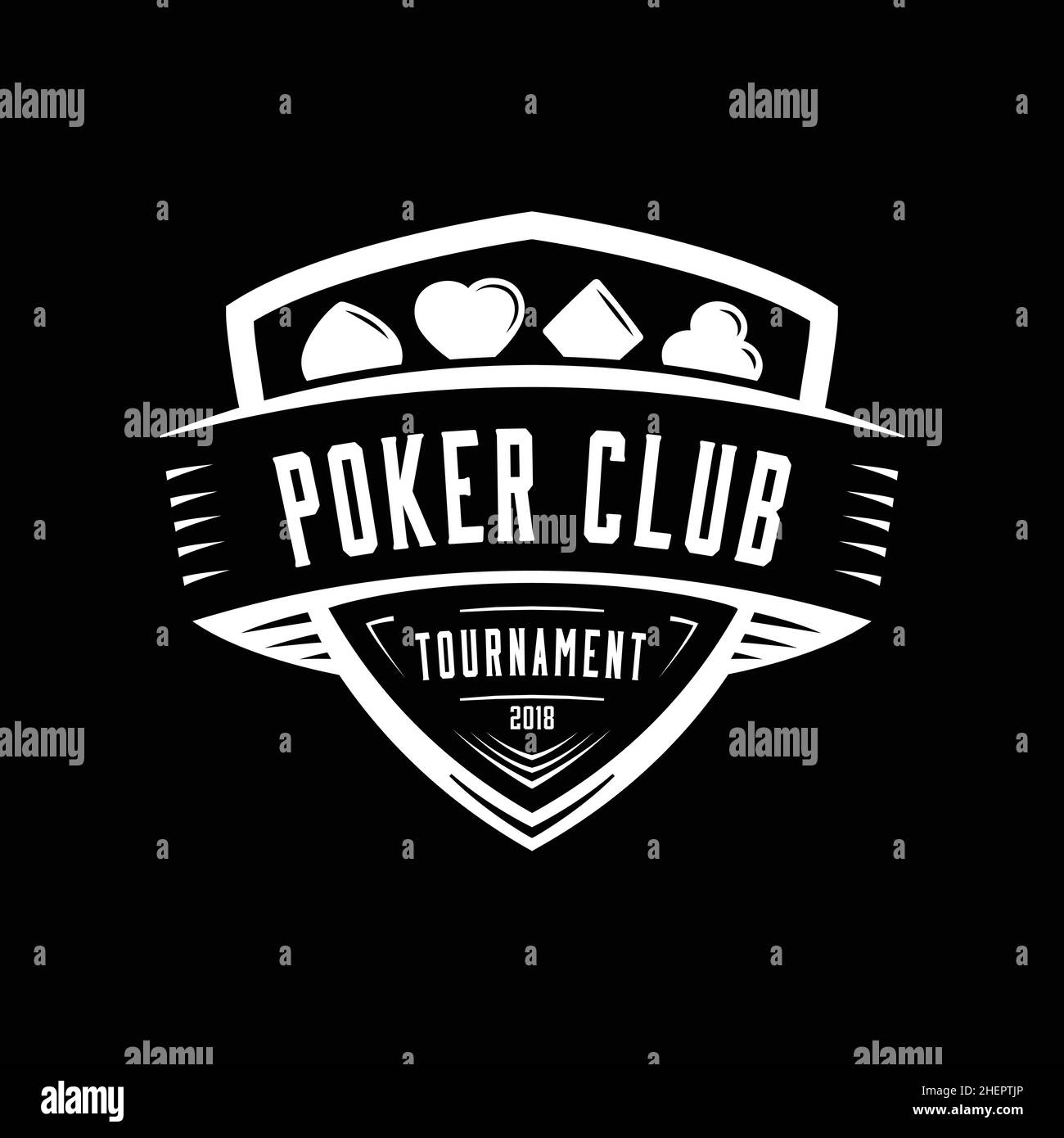 Poker logo. Vector and illustration. Poker shield vintage design logo ...