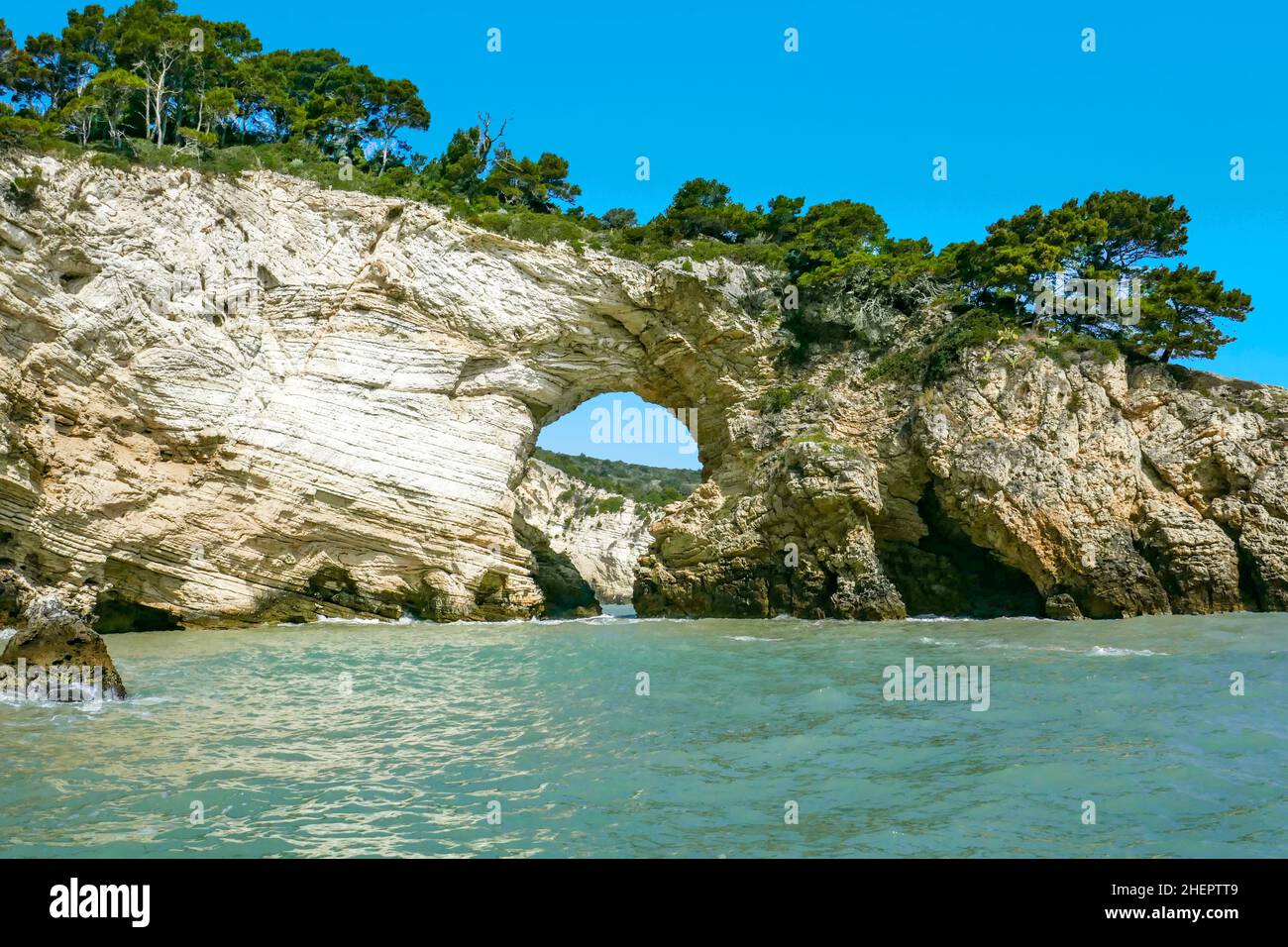 Gargano coast, San Felice arch (Architello). Vieste, San Felice arch ...