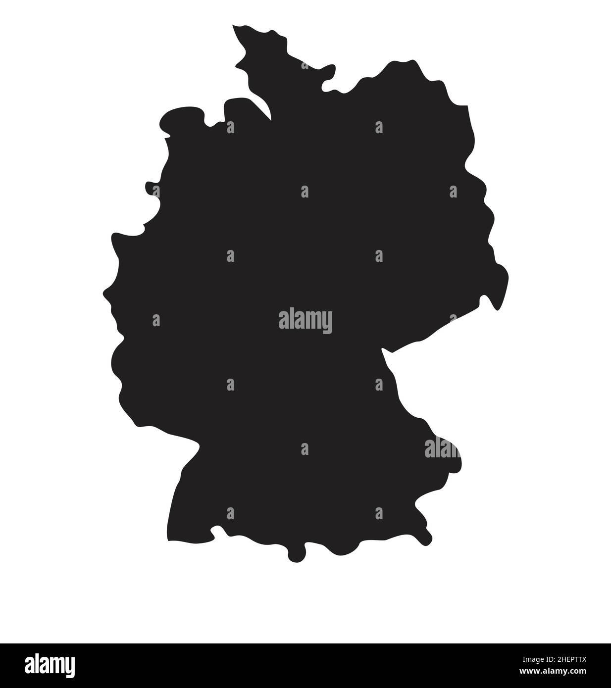 simplified germany deutschland map silhouette vector isolated on white ...