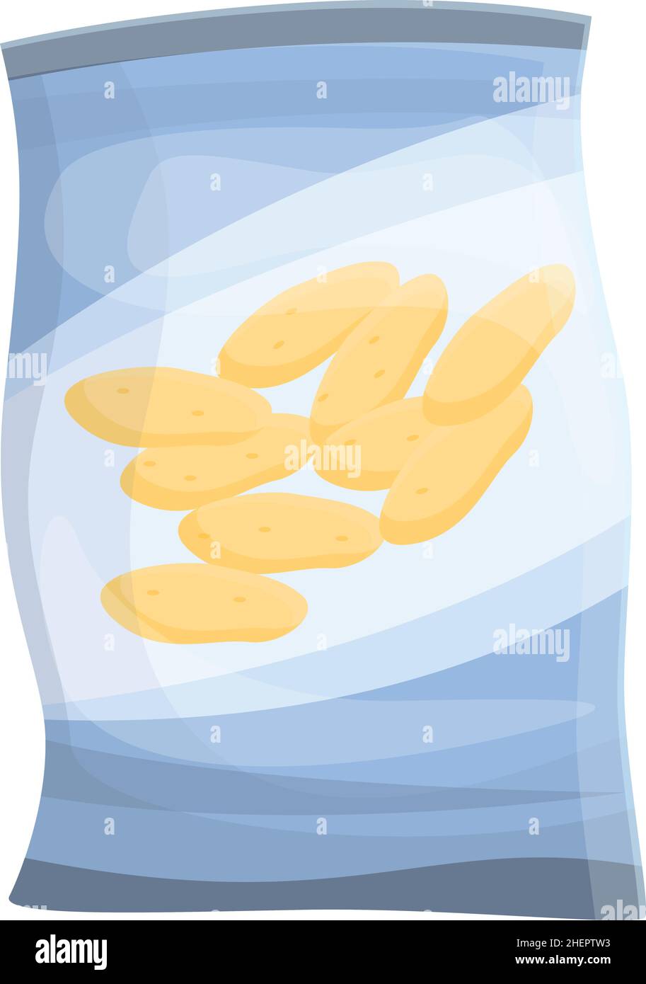 Cheese chips icon cartoon vector. Crunchy product. Delicious potato ...