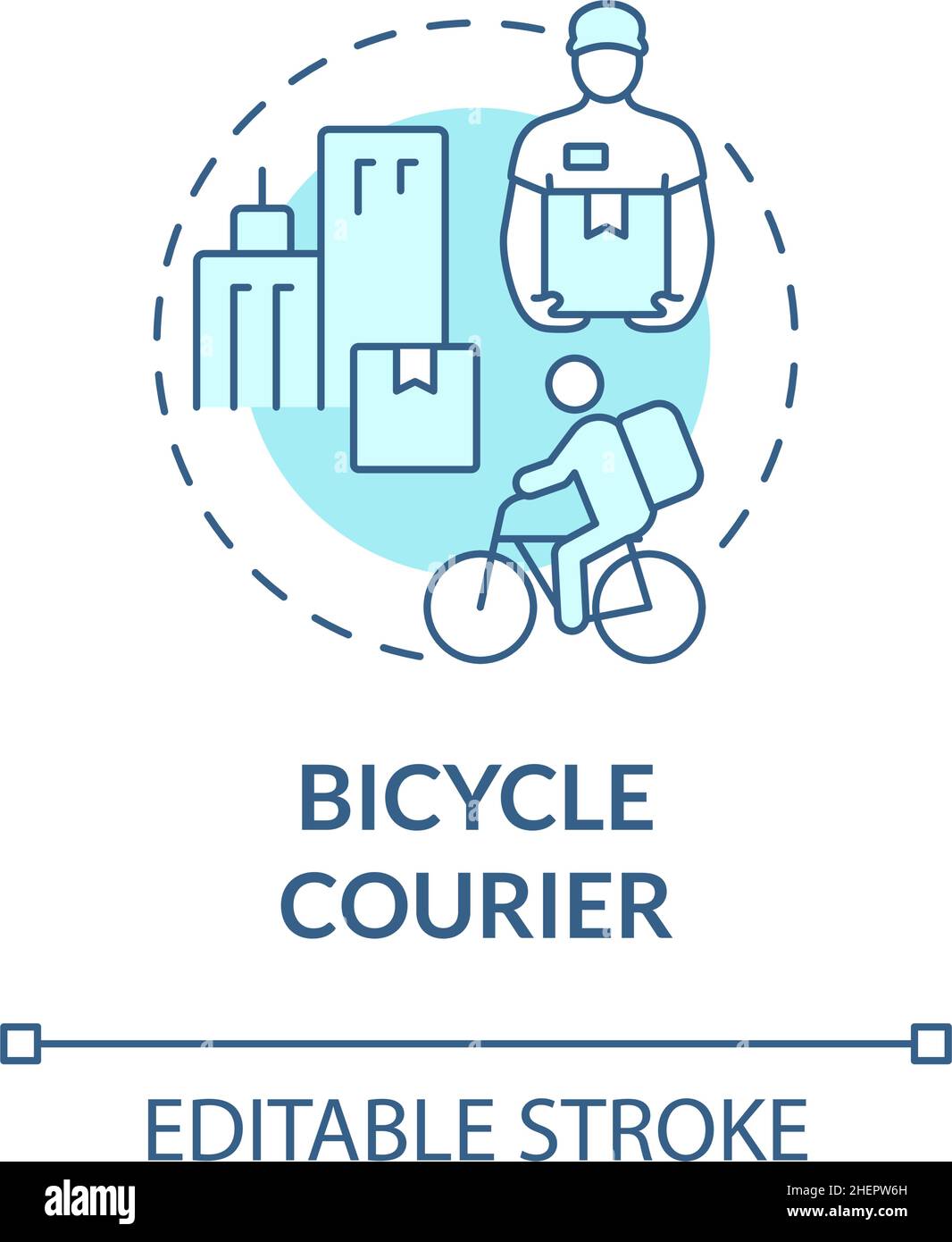 Courier cyclist hi-res stock photography and images - Alamy