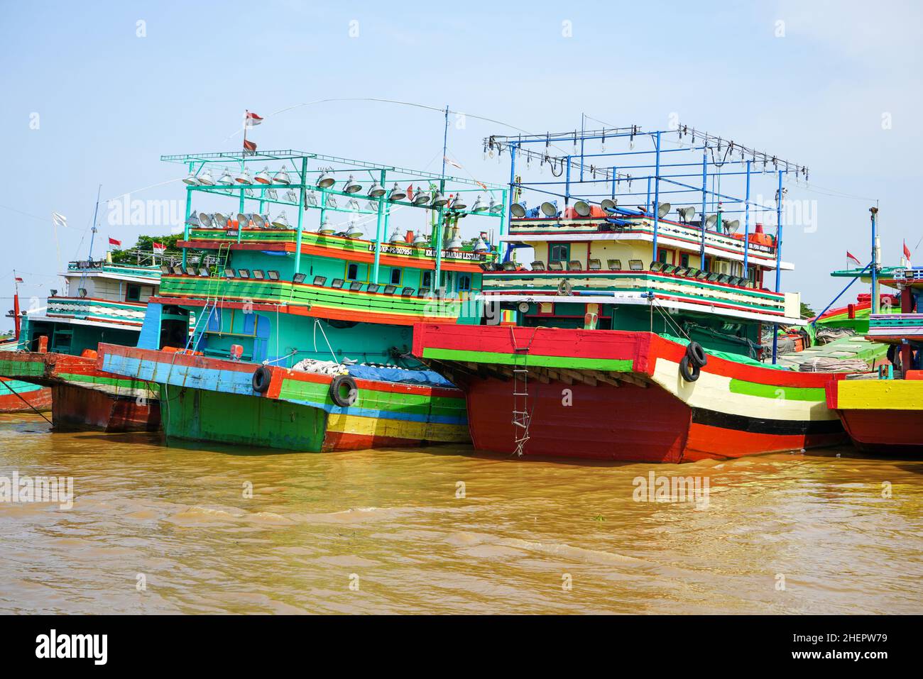 Pati, Indonesia - December, 2022 : A wooden fishing boat is parked at ...