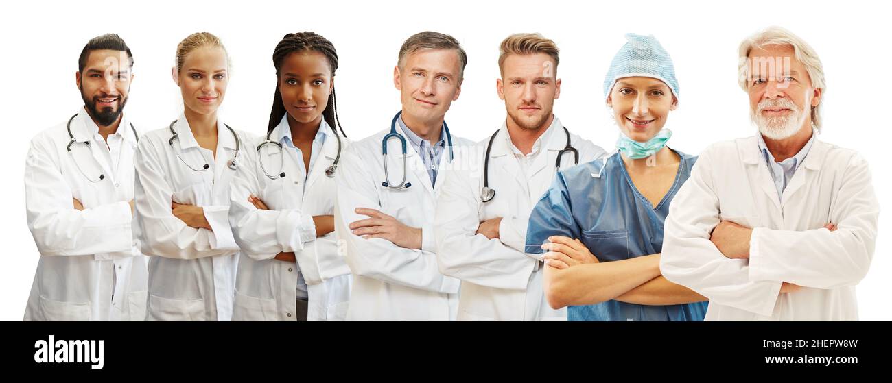 Young positive team doctors hi-res stock photography and images - Alamy