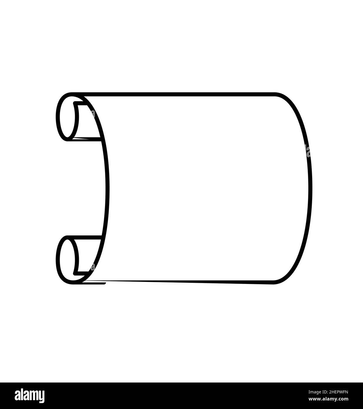 scroll linework element blank empty vector isolated on white background ...