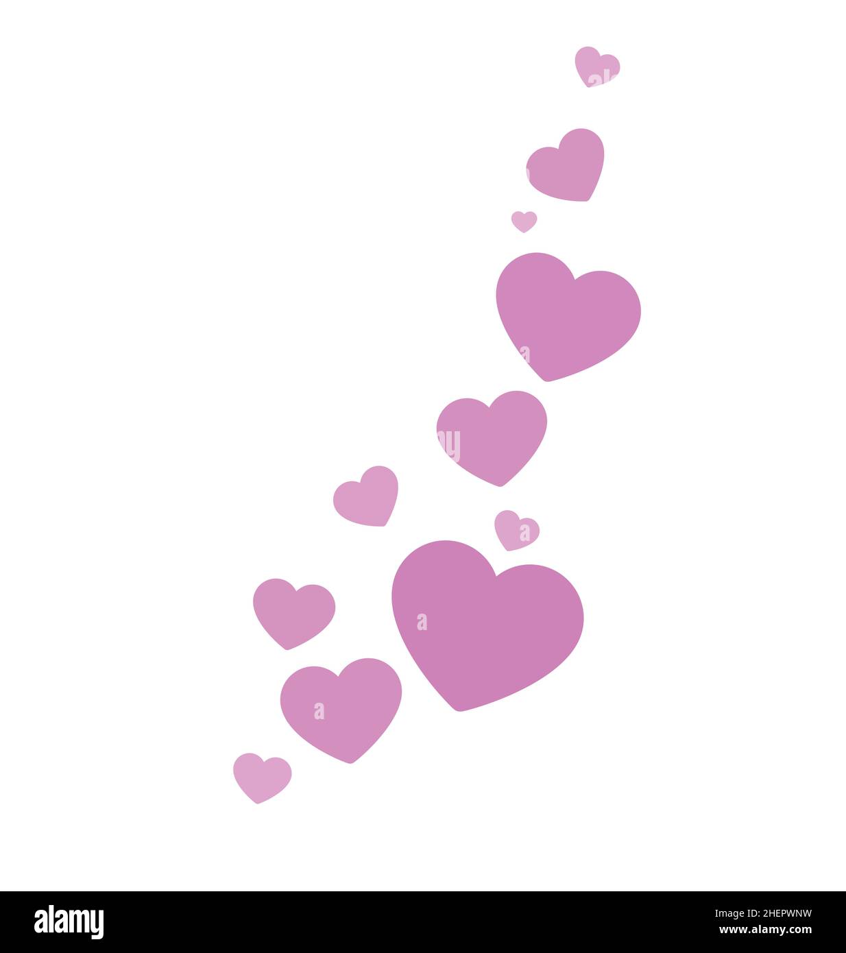 beautiful pink love hearts floating rising valentines various sizes ...