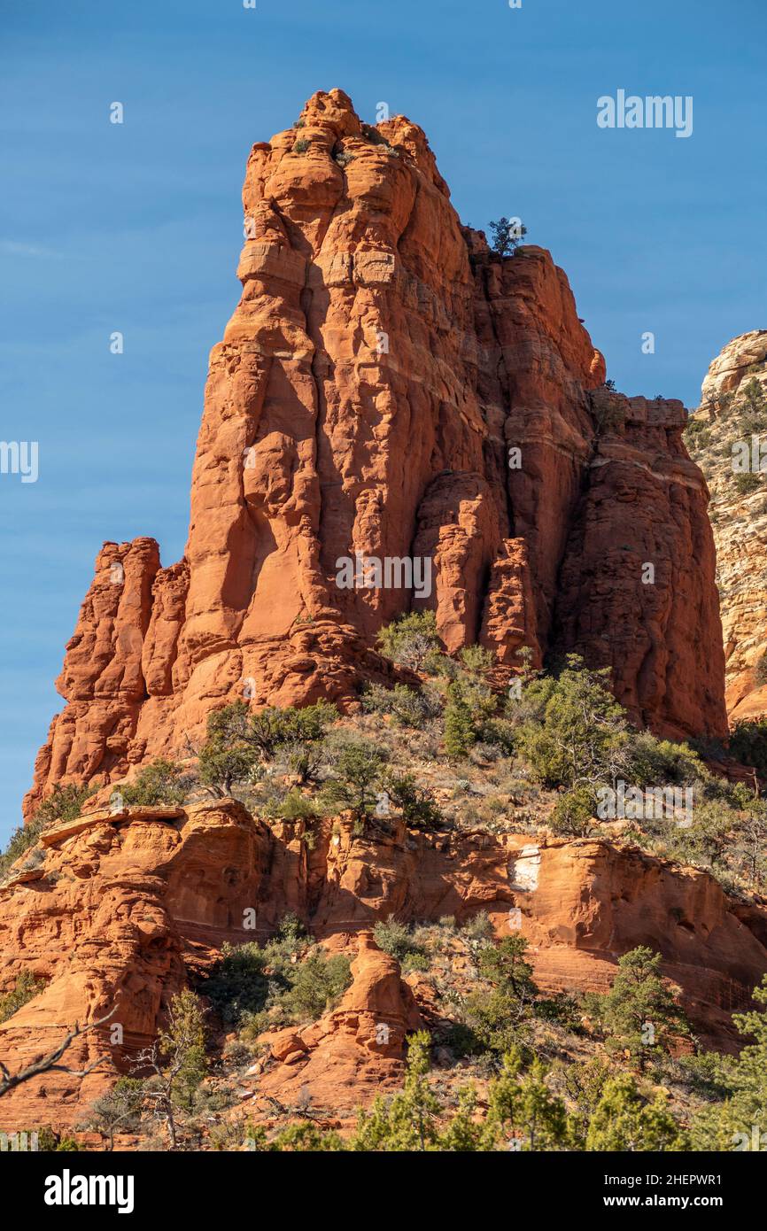 scenic rock landscape at red rock state park near Sedona, USA Stock ...