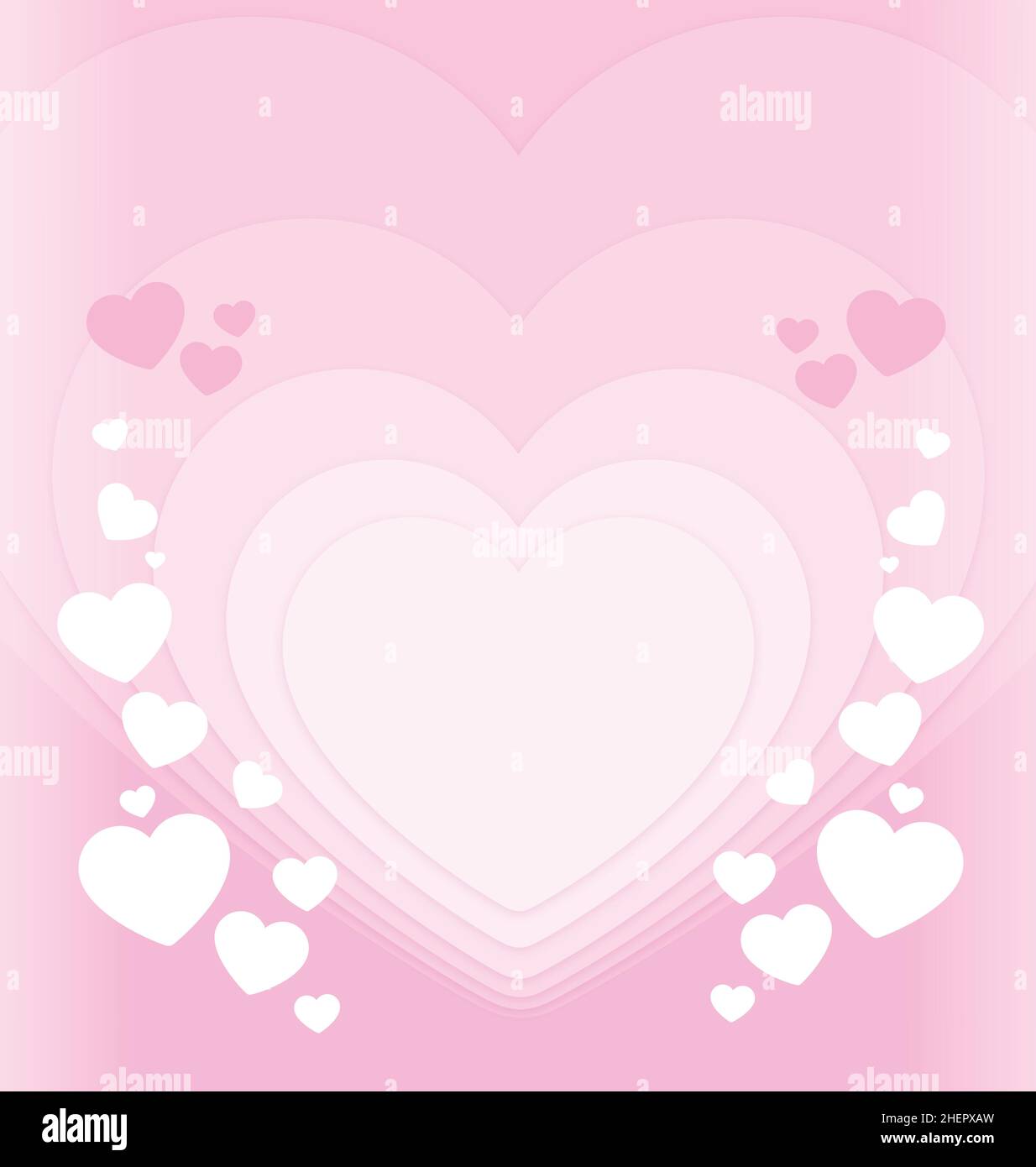 beautiful soft pink hearts valentines background vector Stock Vector ...