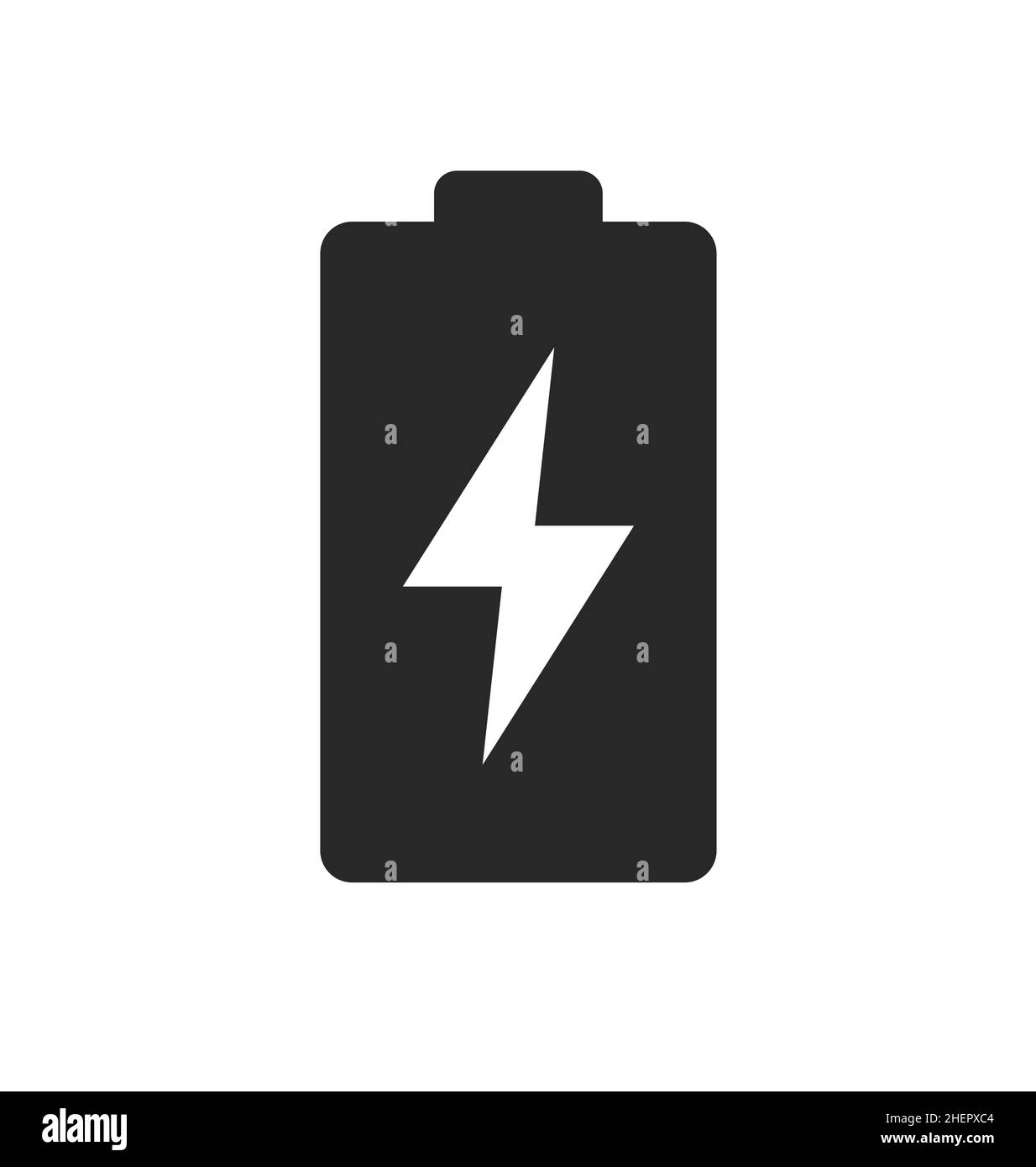 simple battery charging icon with lightning power symbol silhouette ...