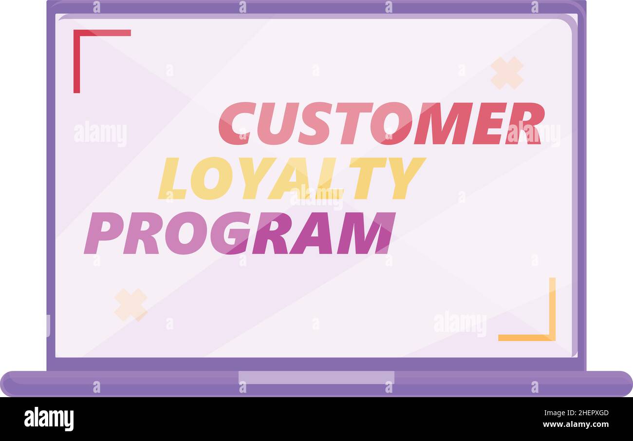 Customer loyalty program icon cartoon vector. Gift card. Client retail ...