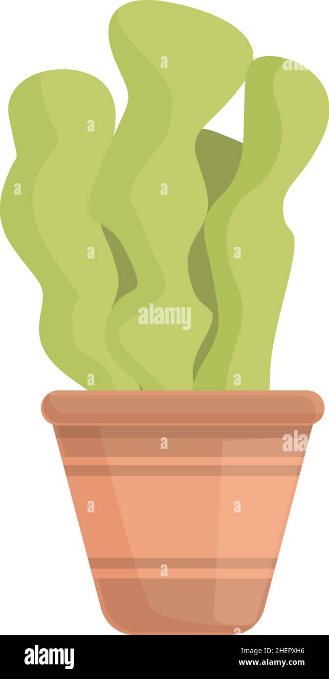 Pot of herbs icon cartoon vector. Food garden. Aromatic culinary Stock ...
