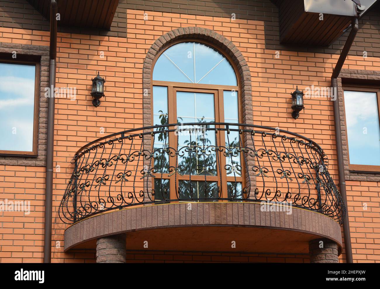 Beautiful metal balcony Stock Photo - Alamy