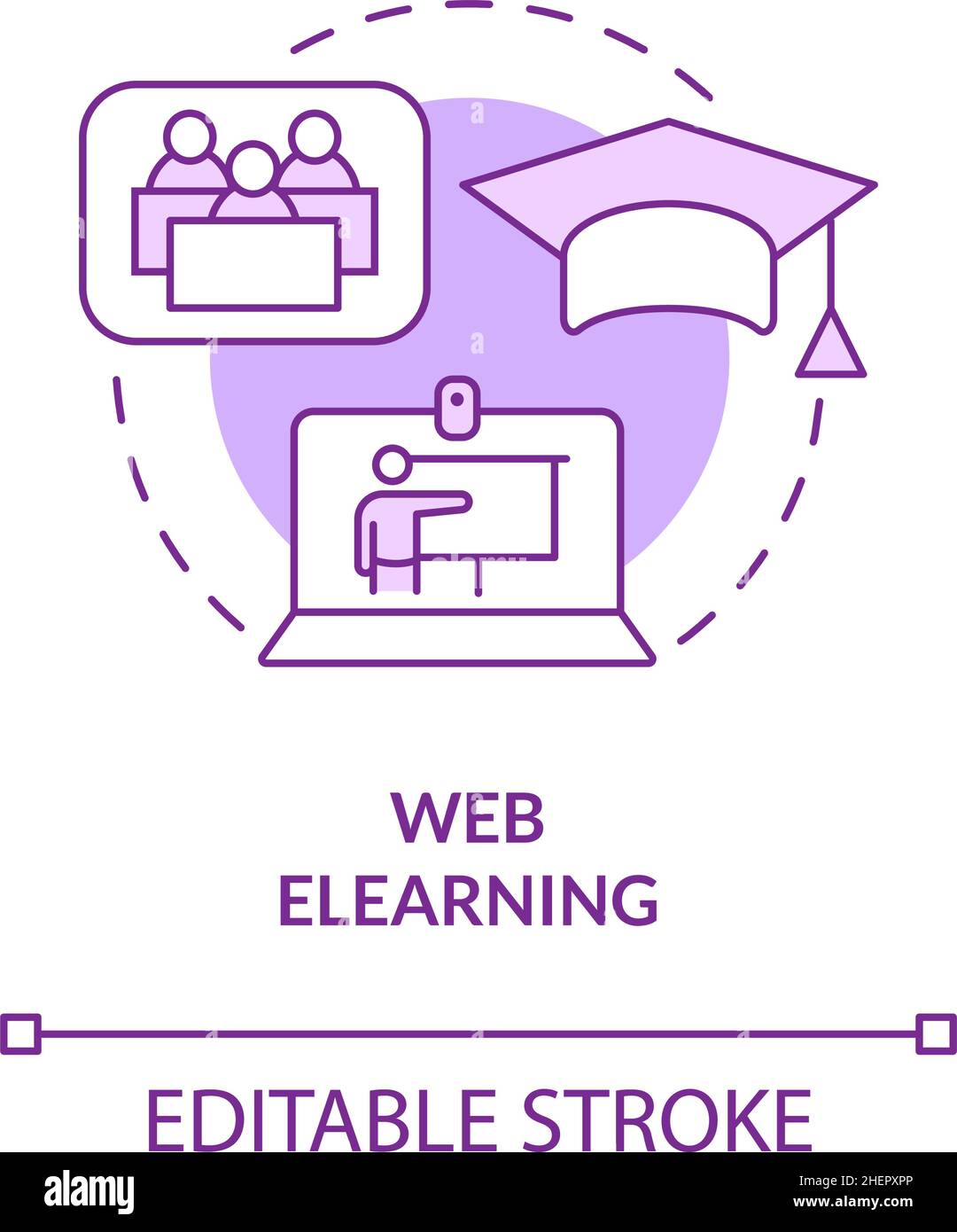Web elearning purple concept icon Stock Vector Image & Art - Alamy