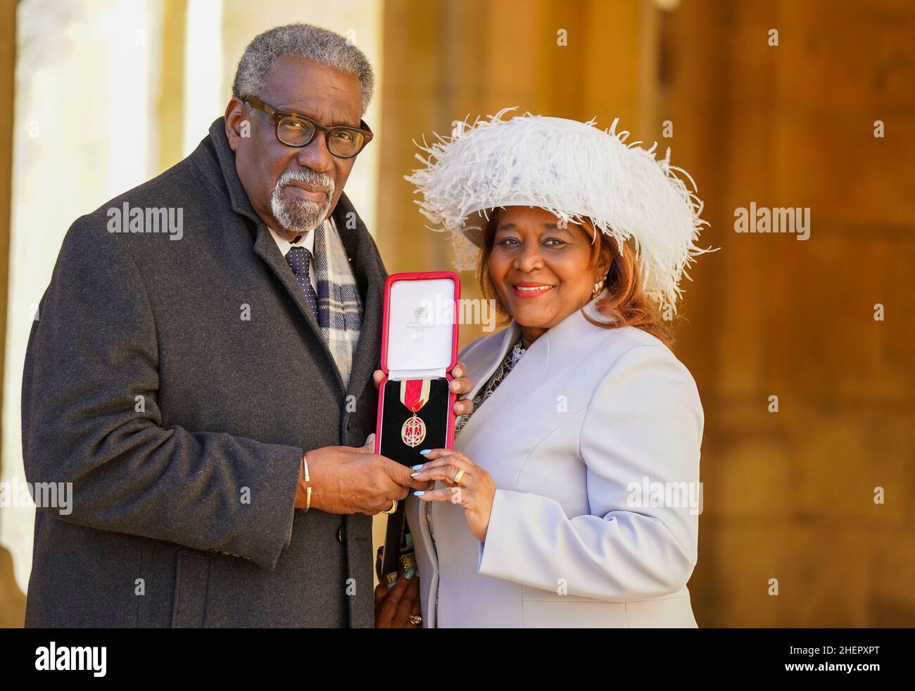 Former cricketer Sir Clive Lloyd with partner Bertha Joseph after he ...