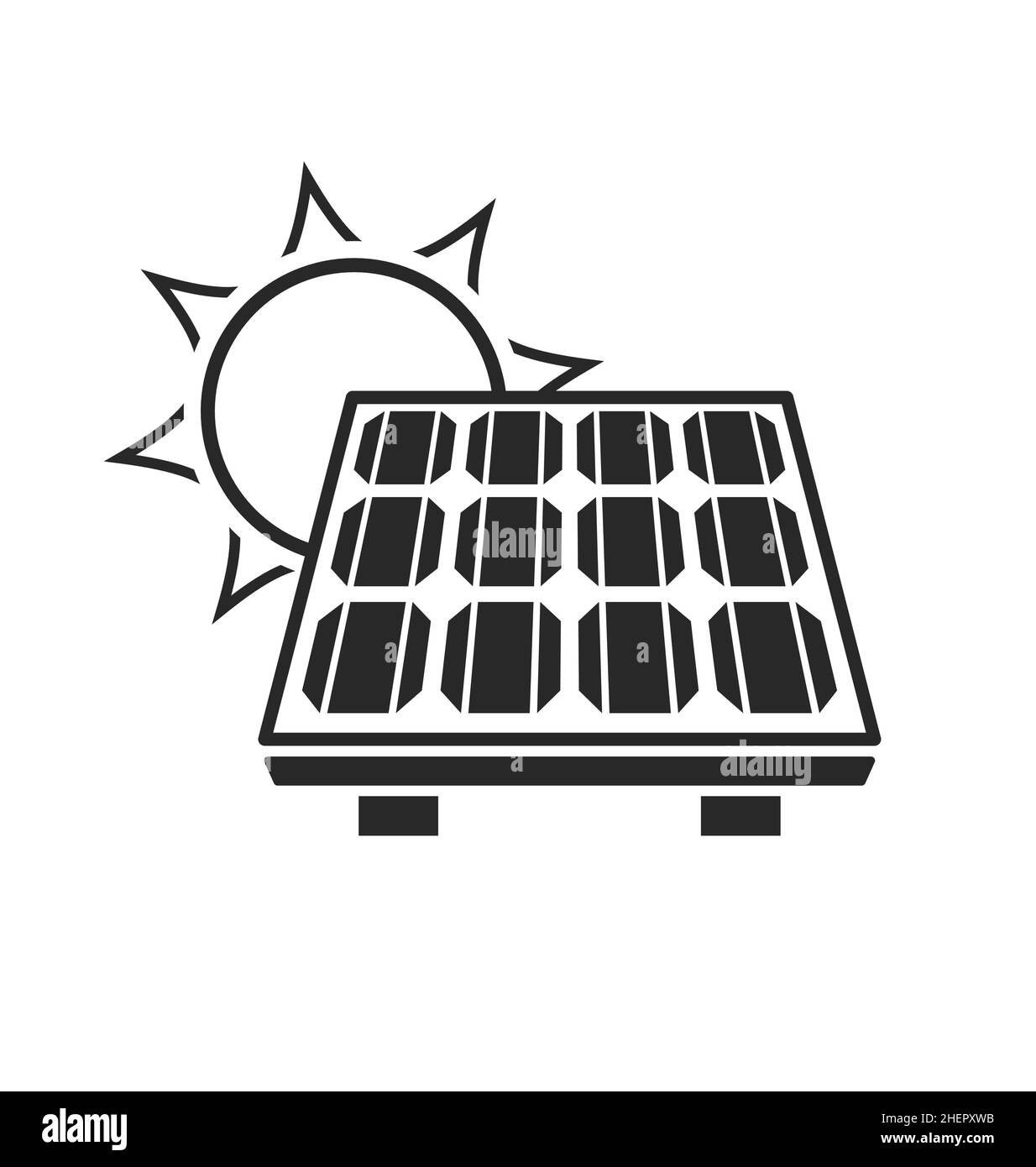 simple solar panel icon symbol energy infographic black and white ...