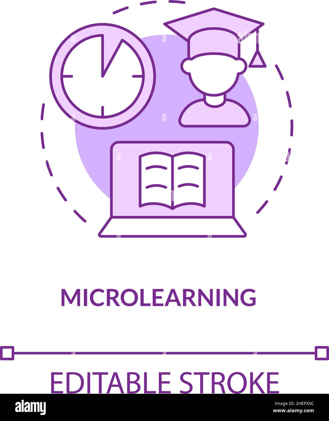 Microlearning purple concept icon Stock Vector Image & Art - Alamy