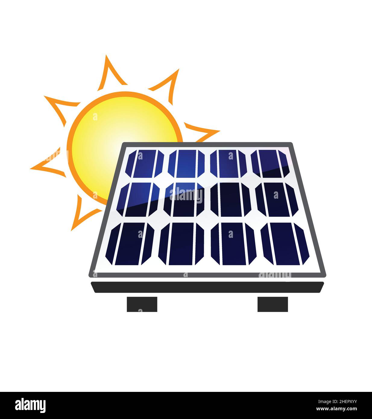 simple solar panel icon symbol energy infographic vector isolated on ...