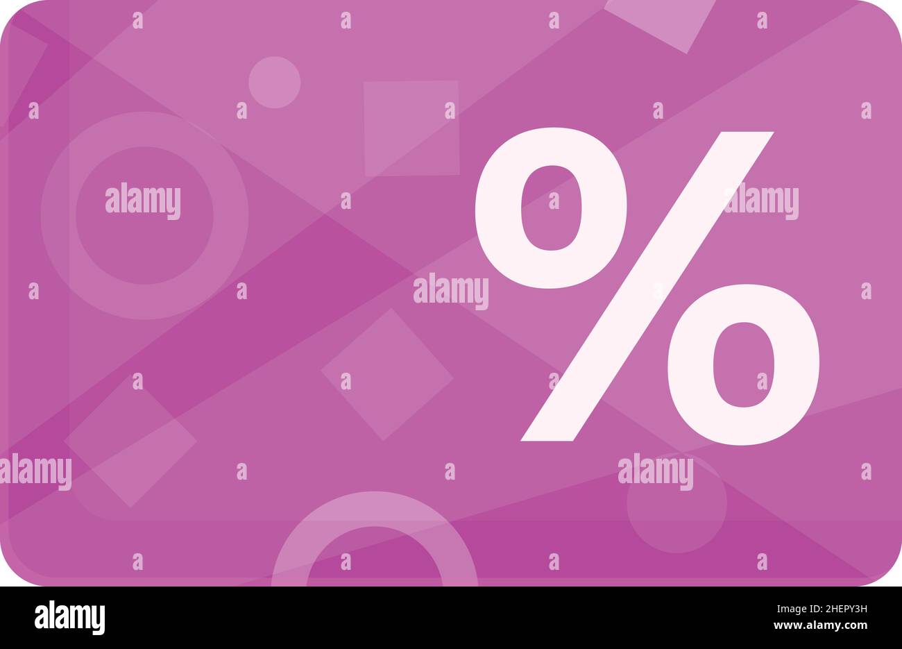 Percent card loyalty icon cartoon vector. Customer program. Client card ...