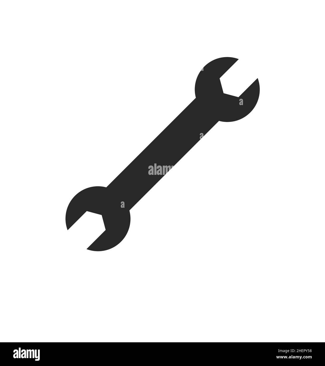 simple spanner silhouette service icon logo symbol vector isolated on ...