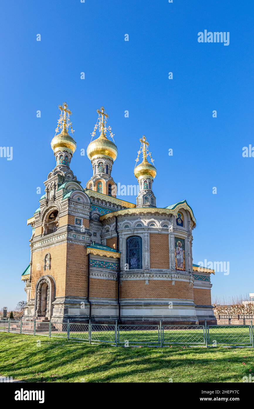 Russian chapel on mathildenhohe in darmstadt hi-res stock photography ...