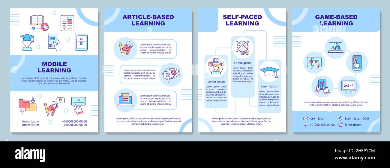 Elearning flyer Stock Vector Images - Alamy