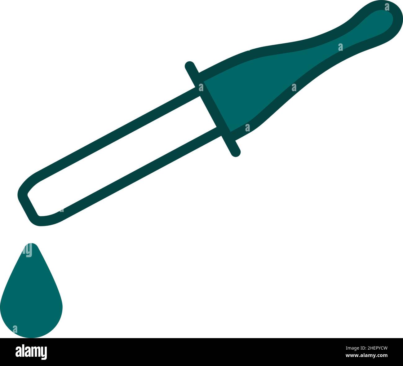 Dropper Icon. Editable Bold Outline With Color Fill Design. Vector ...