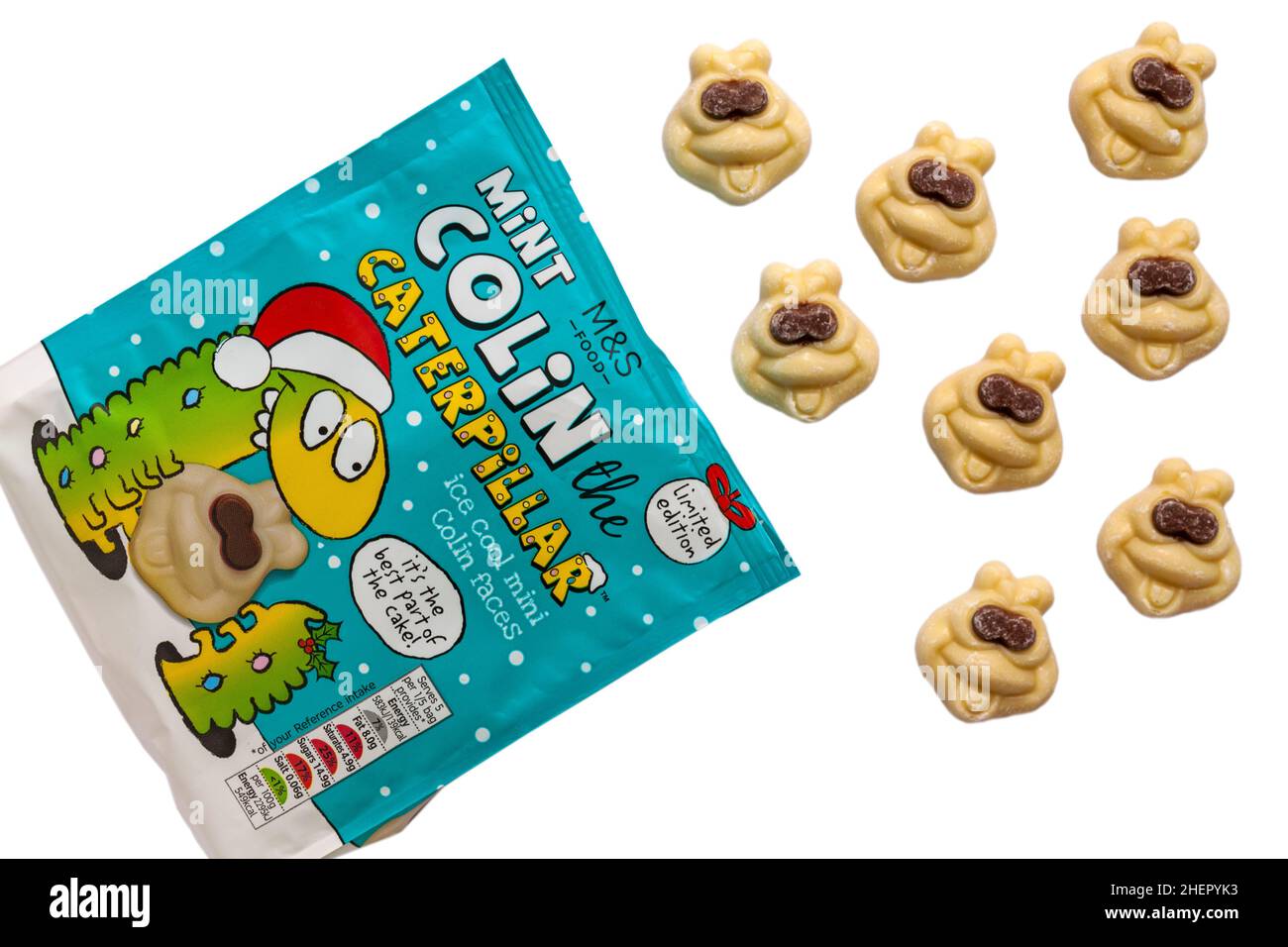 mint Colin the Caterpillar ice cool mini Colin faces from M&S limited ...