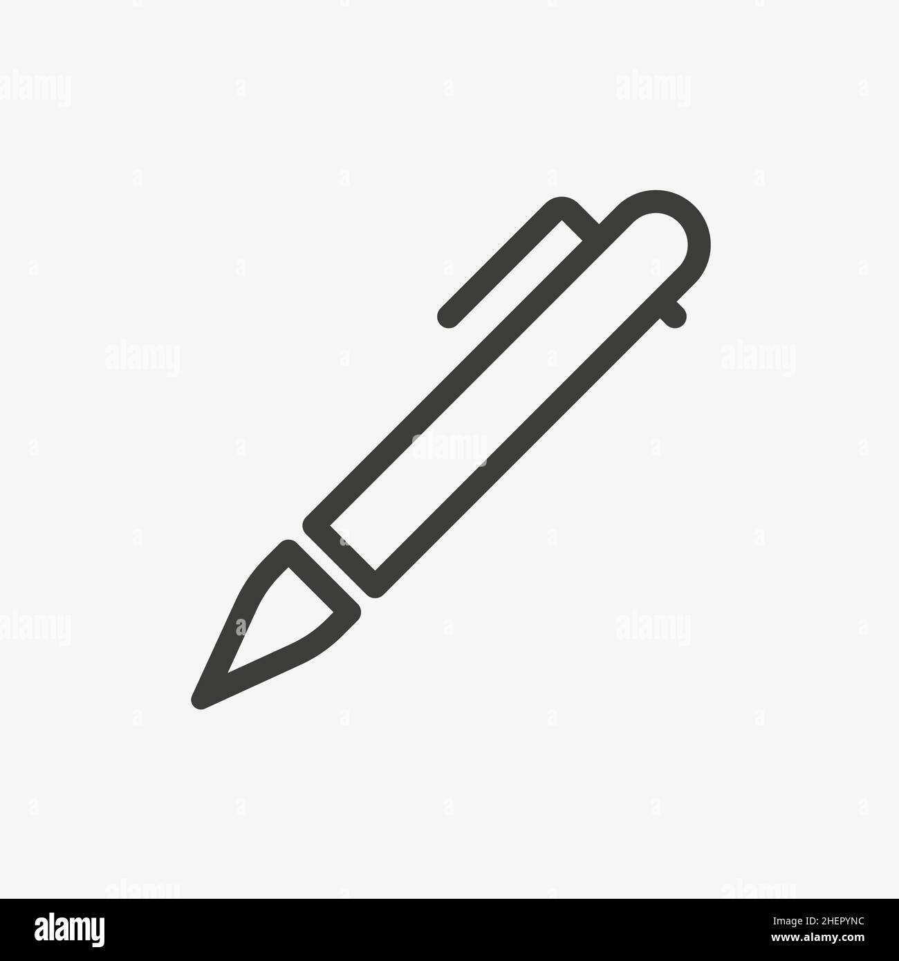 Pen outline vector icon on white background Stock Vector Image & Art ...
