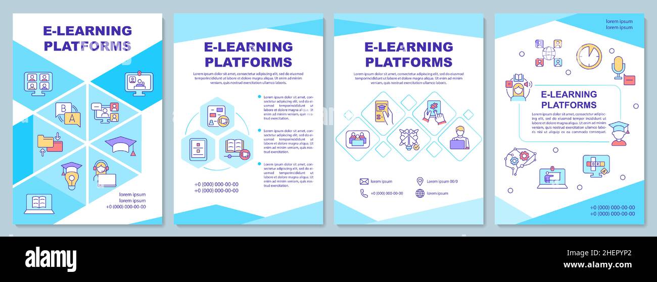 Elearning flyer Stock Vector Images - Alamy