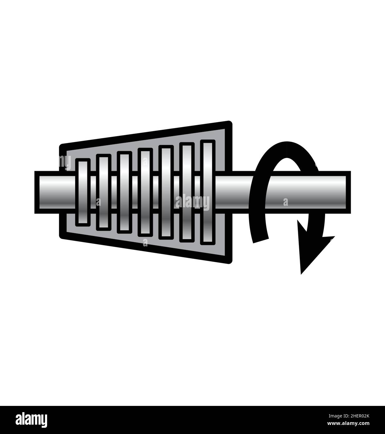 Simple turbine infographic icon cross section for industrial diagram ...