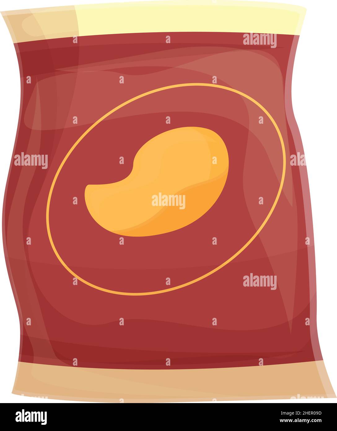 Spicy potato chips icon cartoon vector. Crunchy snack. Hot food Stock ...