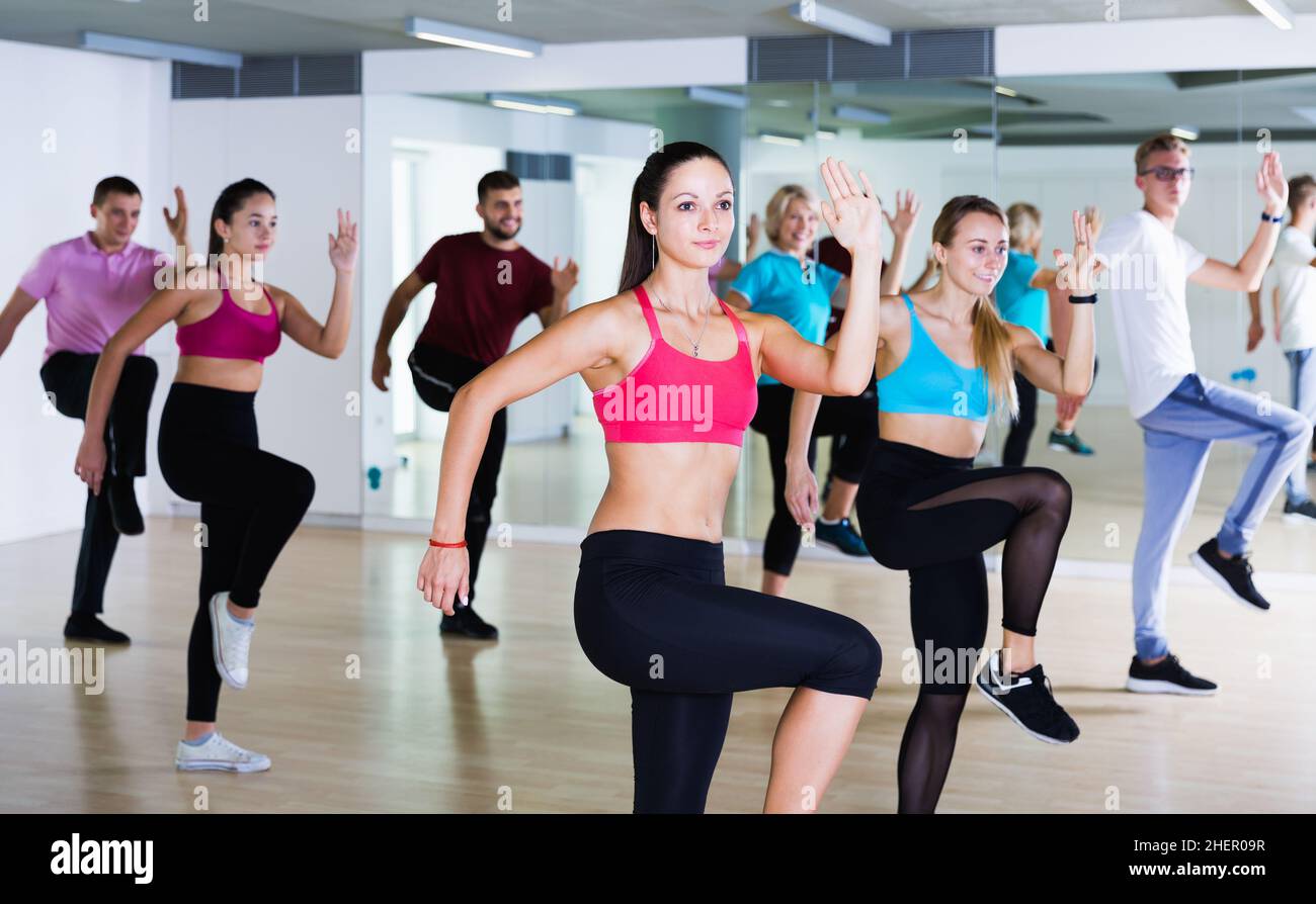 People training at dance class Stock Photo - Alamy