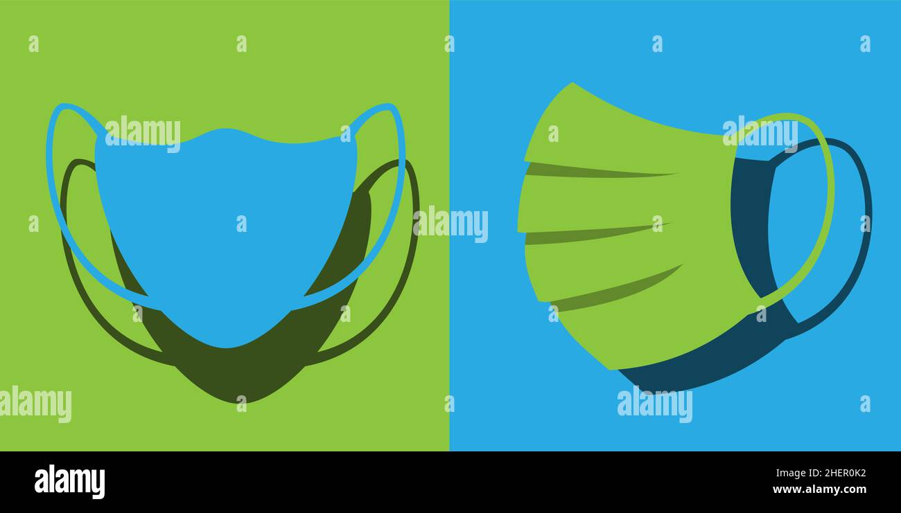 abstract face mask on colored background, vector illustration Stock ...