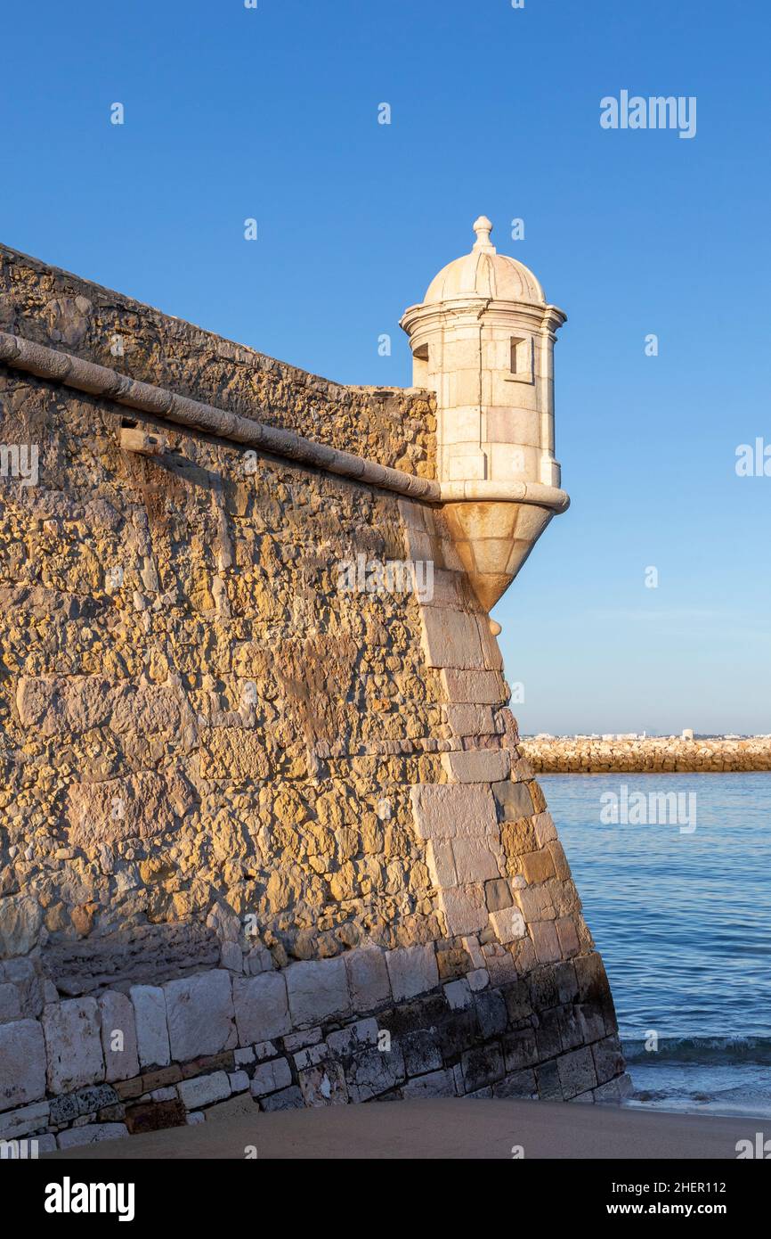 Ancient Fortress in Lagos, Algarve Portugal Stock Photo - Alamy