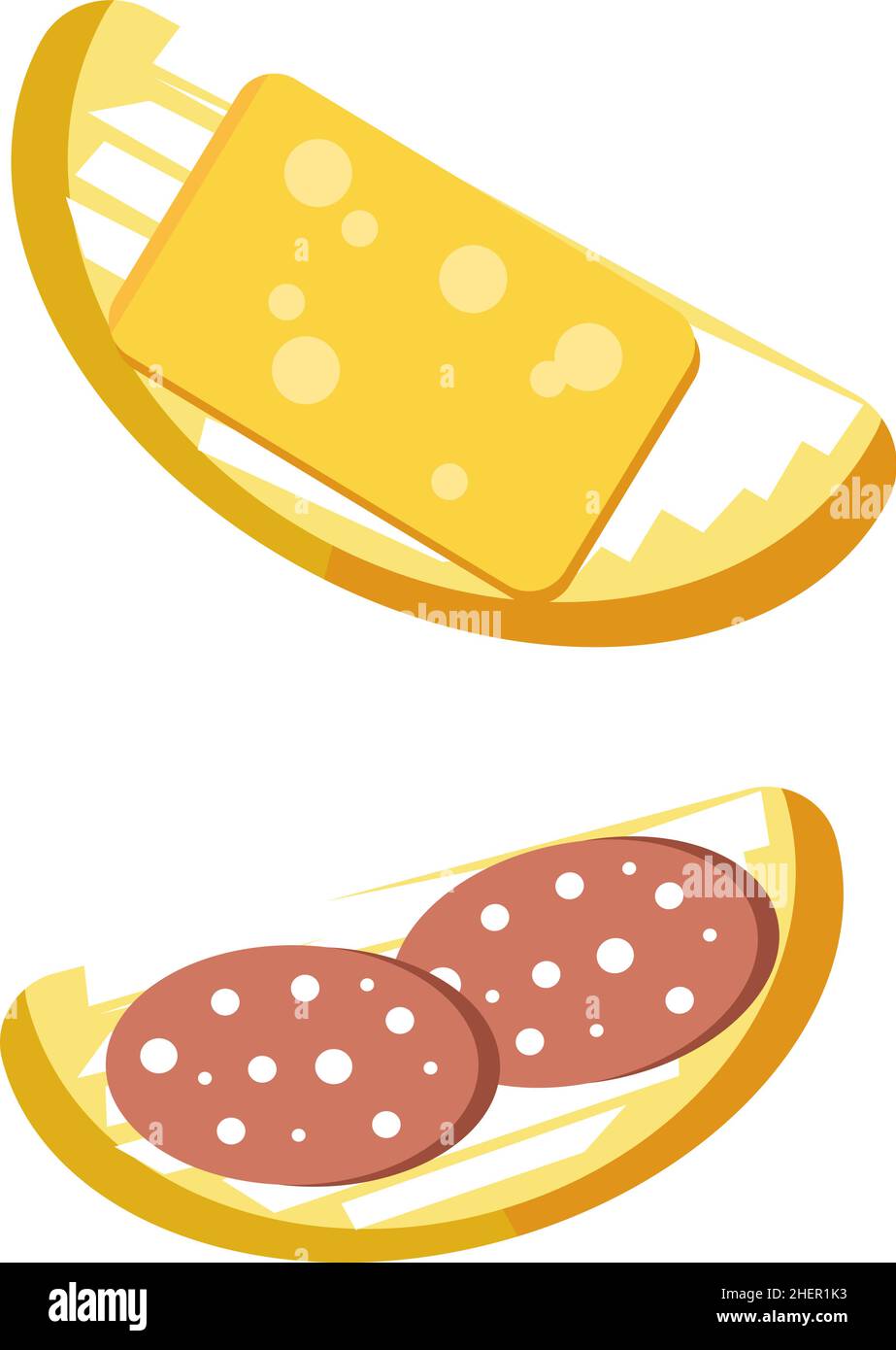 Big sandwich ham salami Stock Vector Images - Alamy