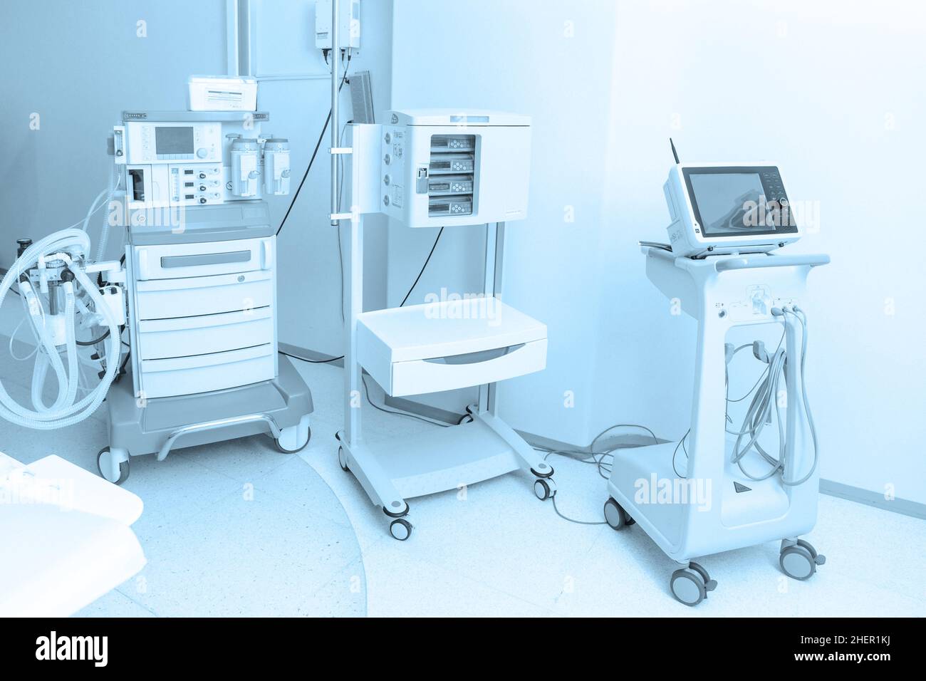 Technologically advanced equipment in CT or MRI Scan room. Modern ...