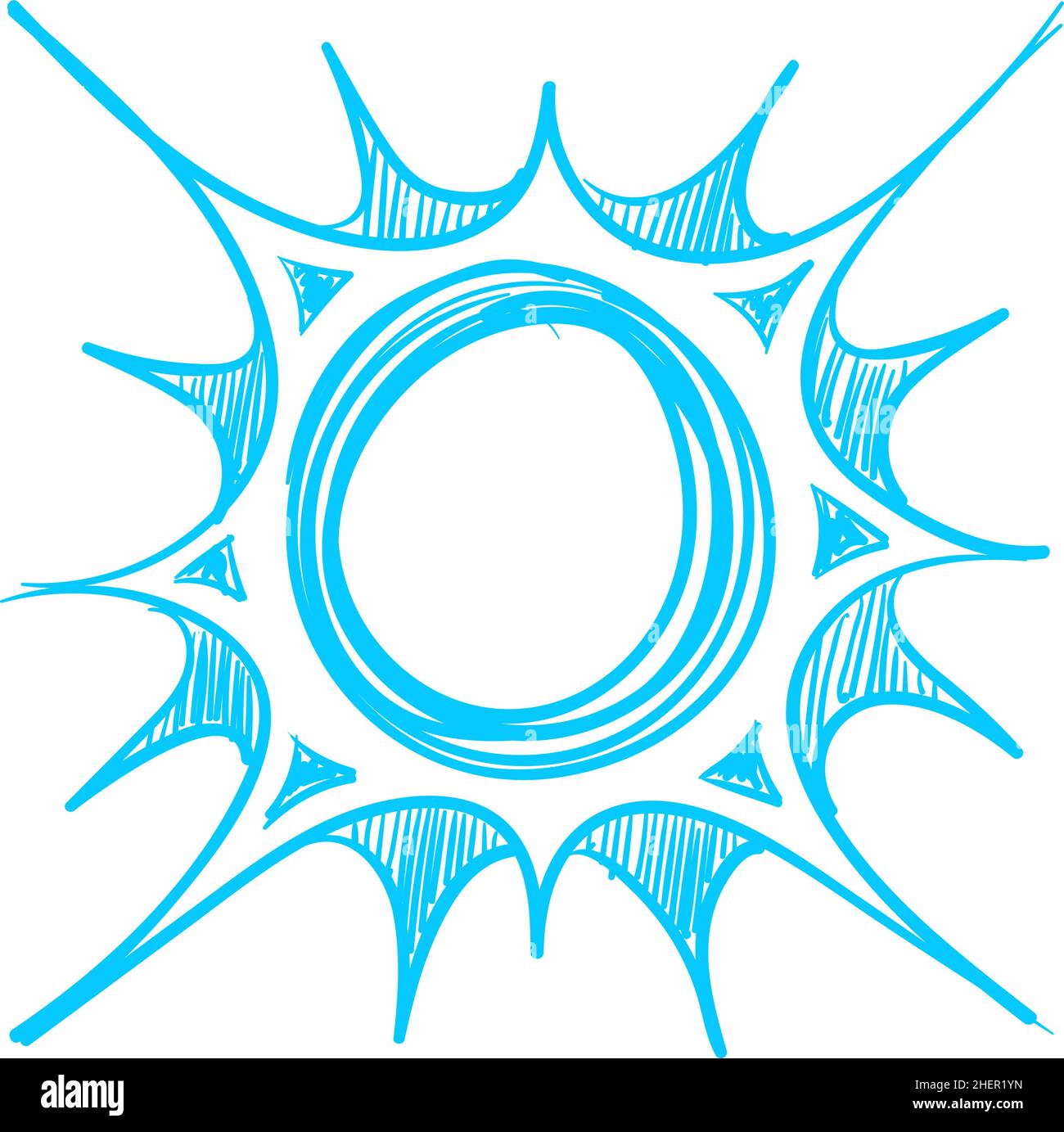 Vintage engraving style sun Cut Out Stock Images & Pictures - Alamy