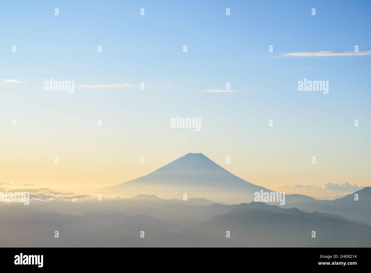 Mount Fuji In The Morning Sun Stock Photo - Alamy