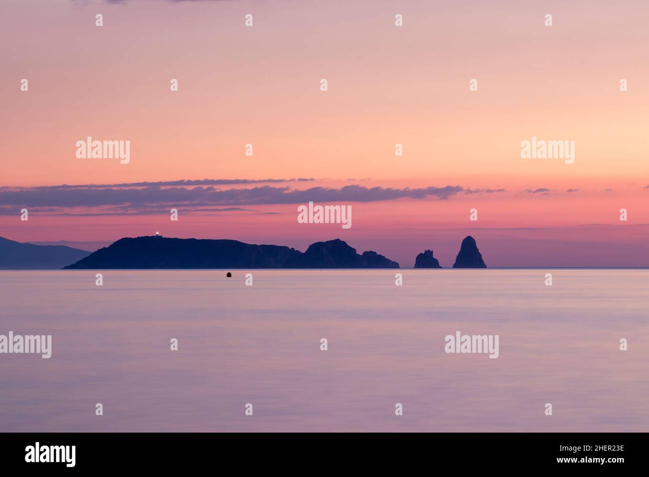 medes islands at sunrise from pals beach Stock Photo - Alamy