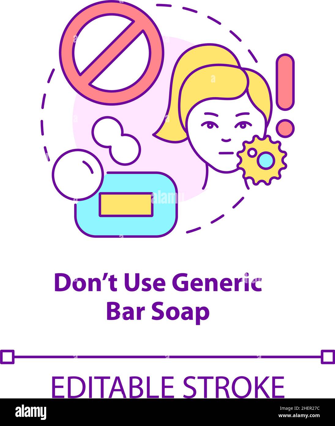 Dont use generic bar soap concept icon Stock Vector Image & Art - Alamy